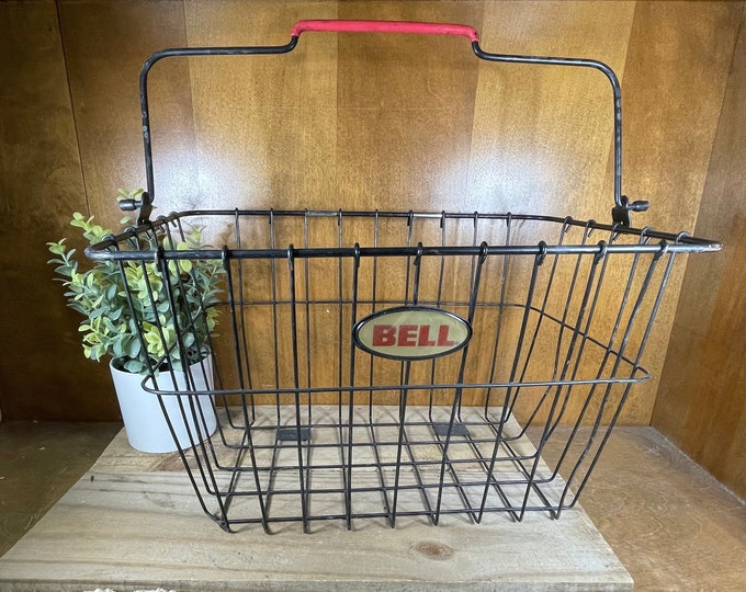 Vintage Bell Bicycle Basket With Handle - Etsy