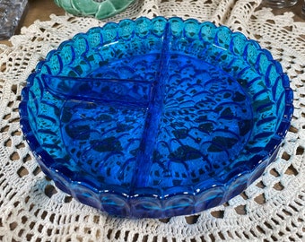 Cobalt Blue Glass Tray - Etsy