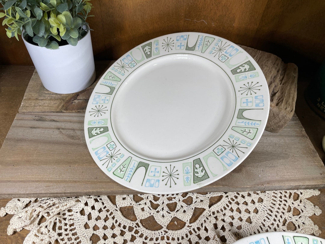 Vintage MCM Atomic Starburst Dinner Plates Set of 4 Taylorstone by ...