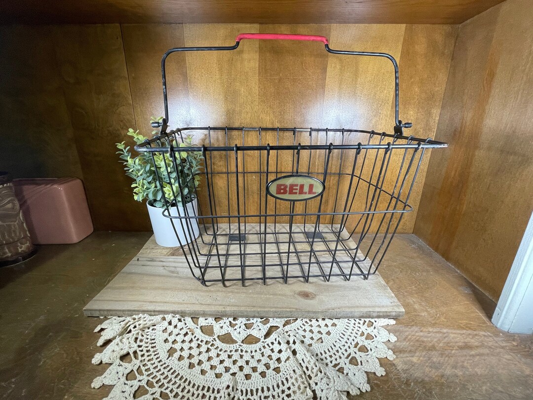 Vintage Bell Bicycle Basket With Handle - Etsy
