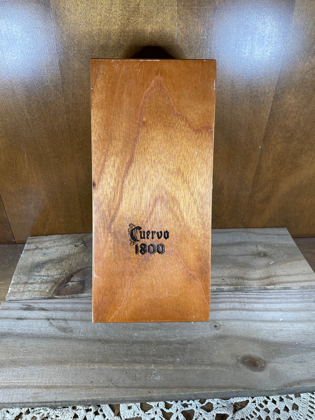 Vintage 1970s Cuervo 1800 Wooden Box Jose Cuervo Tequila Bottle Wood ...