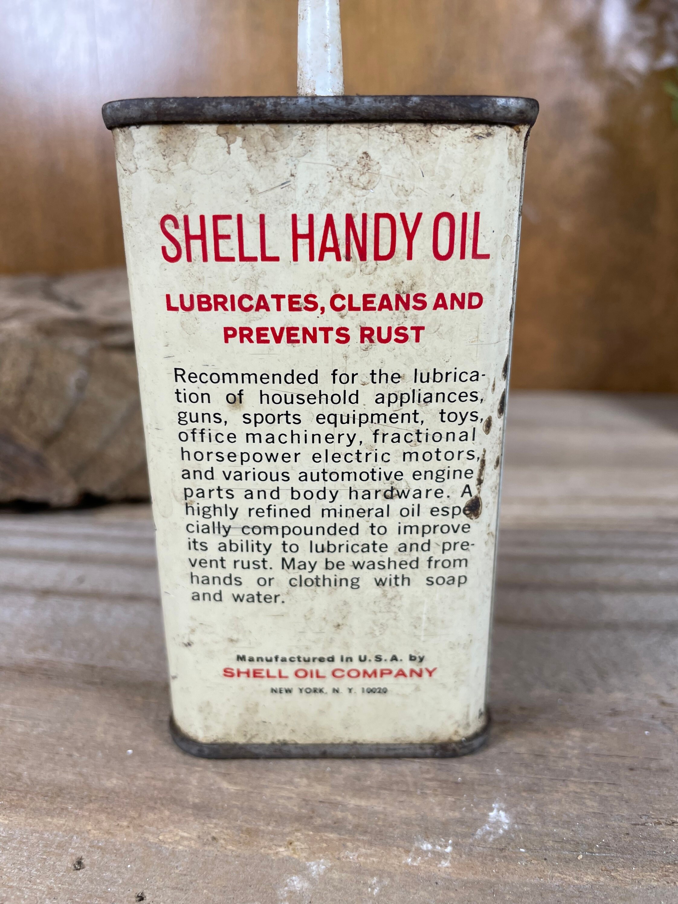 Vintage Shell Oil Can Handy Oil Man Cave Decor - Etsy