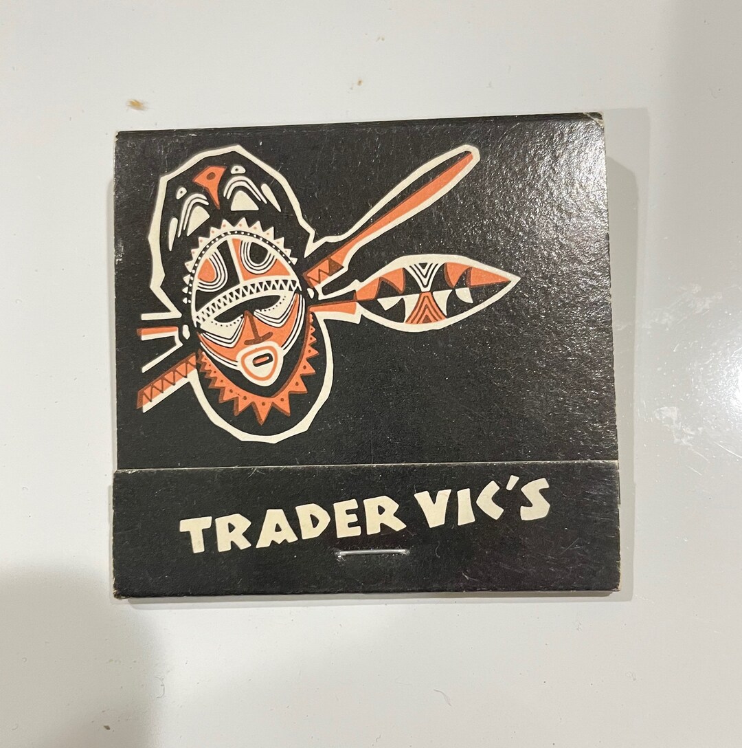 Vintage Trader Vic’s Matchbook Collectible Matches, Famous Tiki Bar Restaurant, Denver Chicago ...