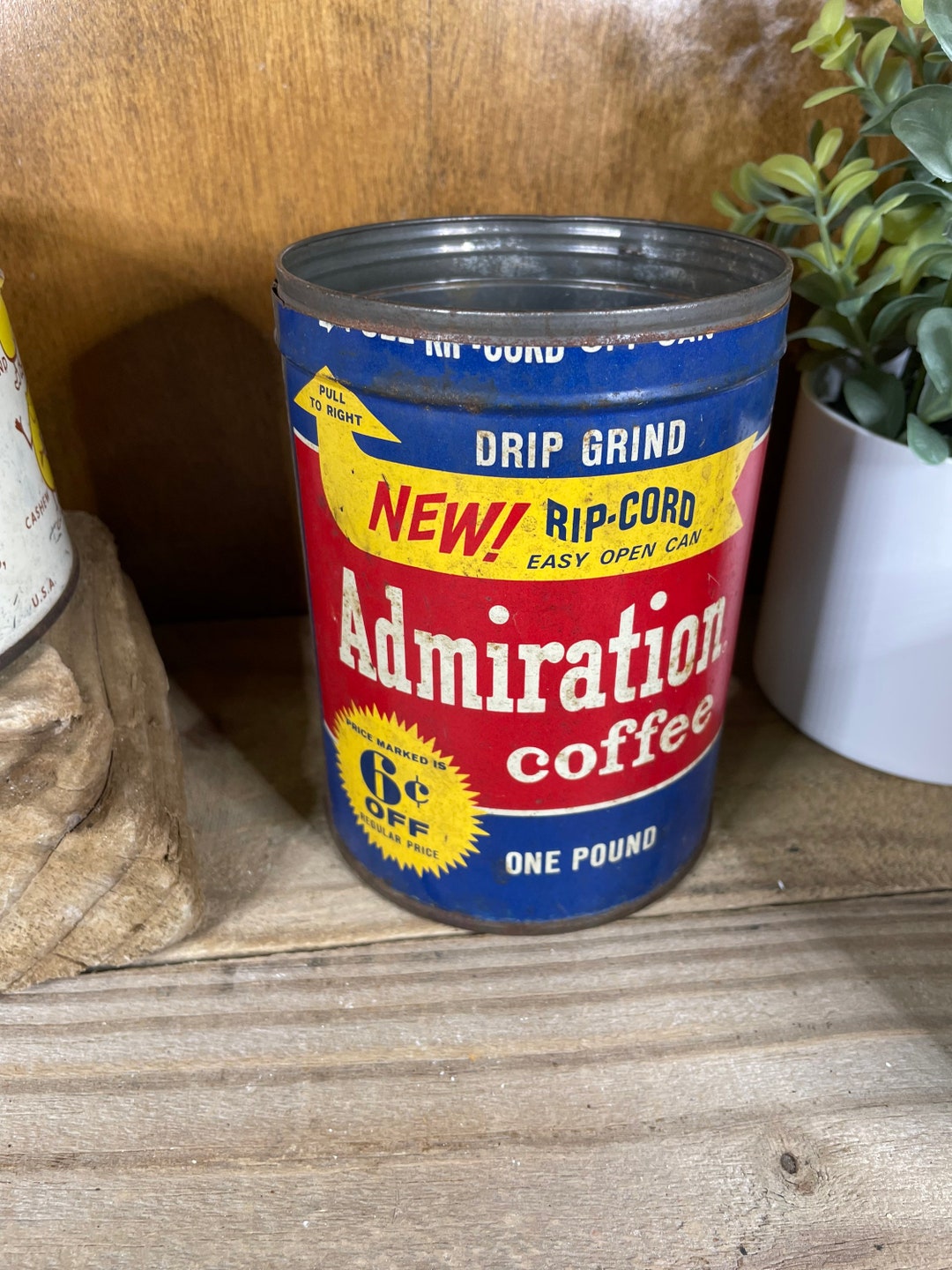 Vintage Admiration Coffee Tin Can Collectible - Etsy
