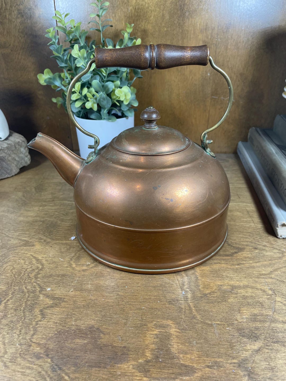 Vintage Copper Tea Pot - Etsy