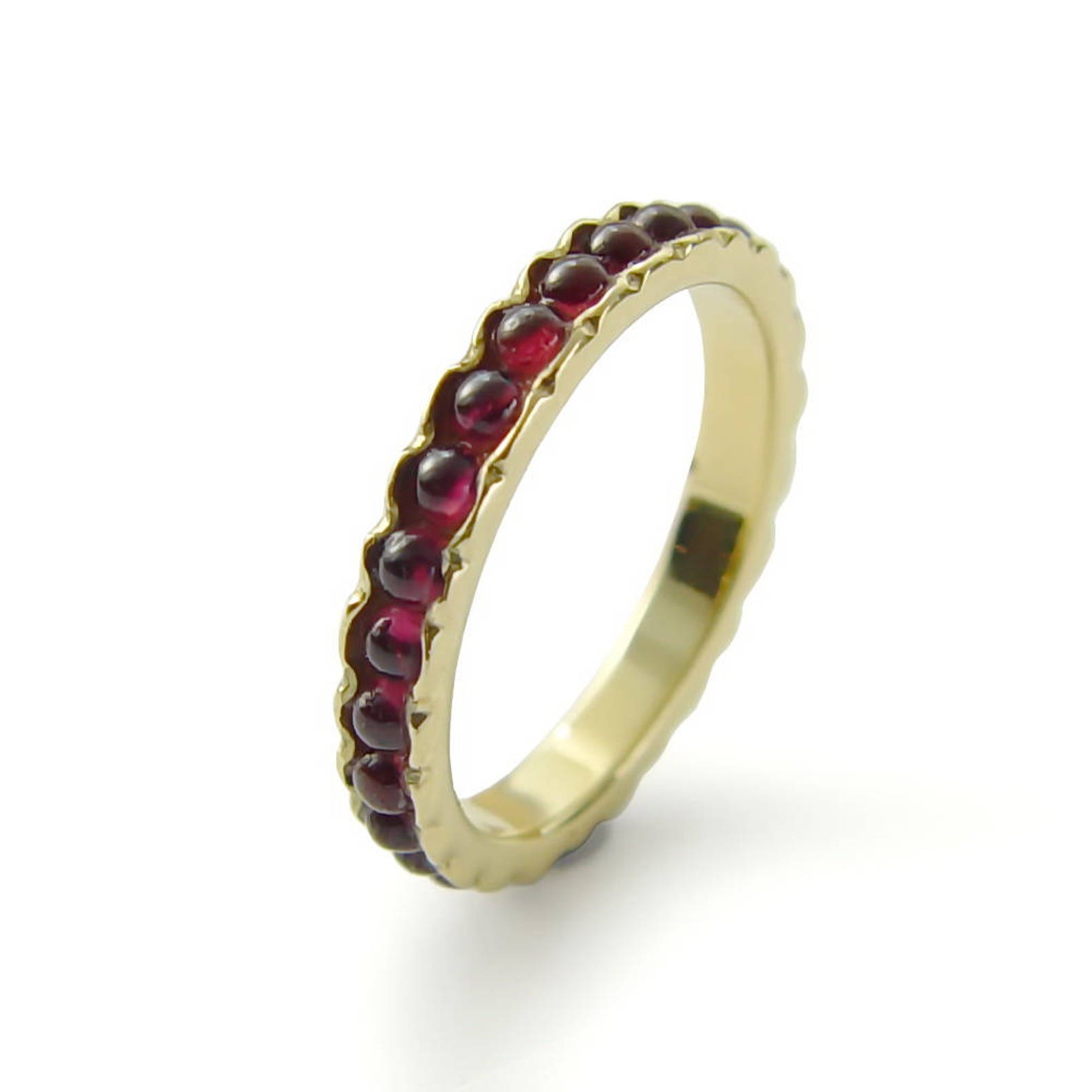 Garnet and Gold Infinity Ring - Etsy
