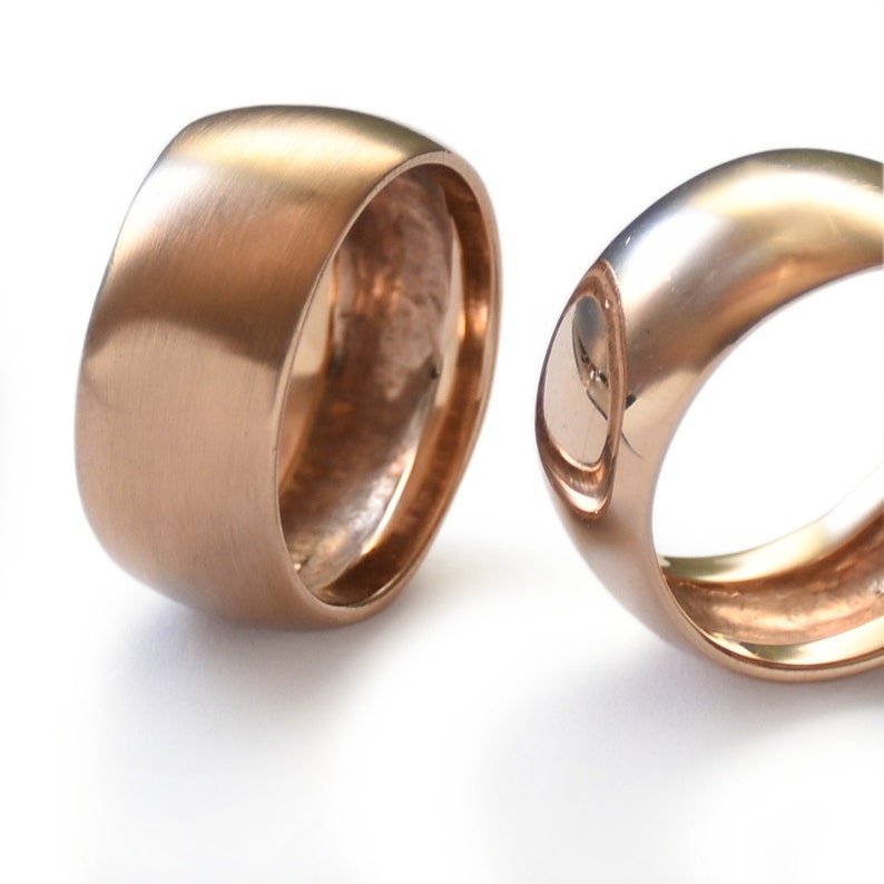 Brush Finish Gold Wedding Ring for Men and Women - Etsy