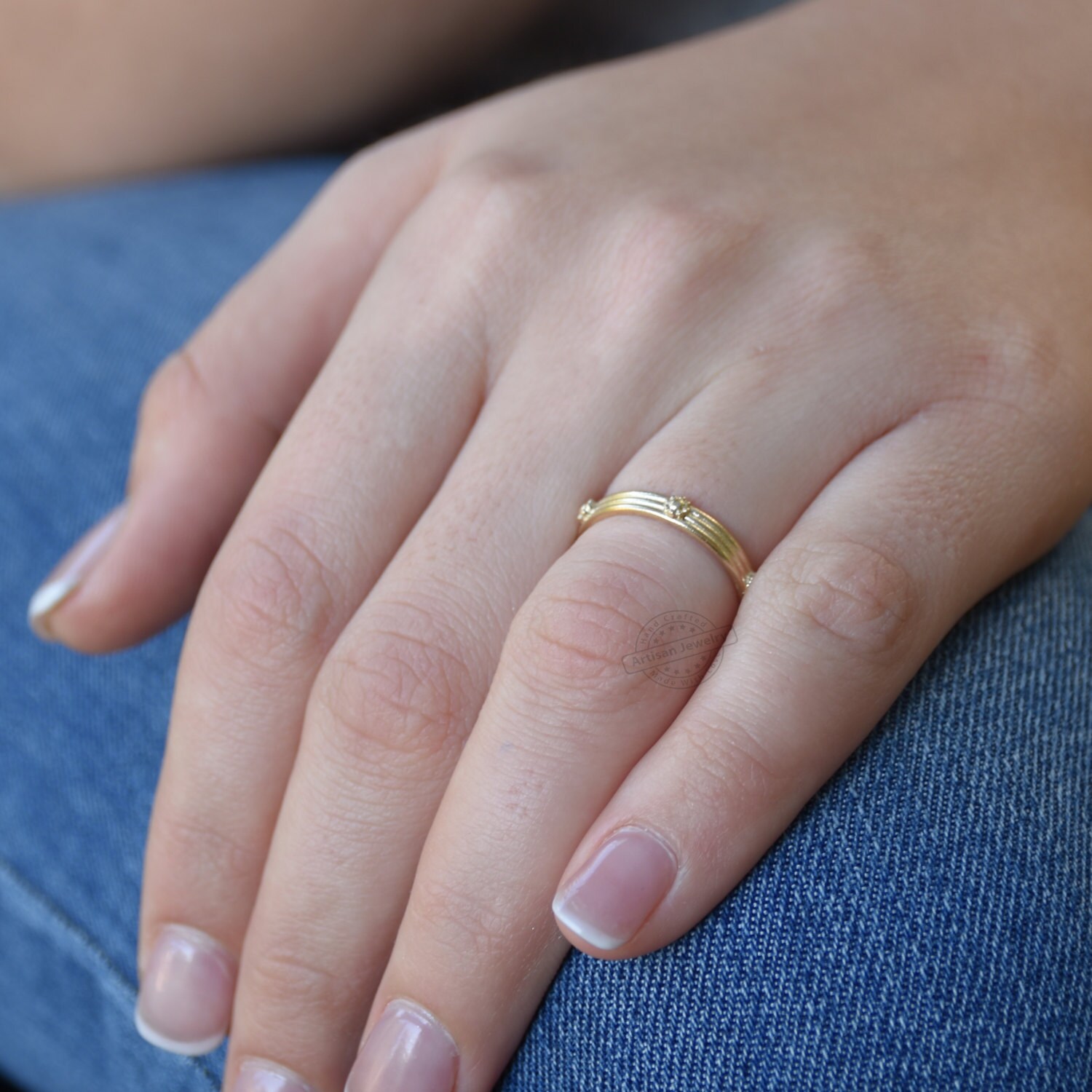 Floral Gold Wedding Ring | Etsy