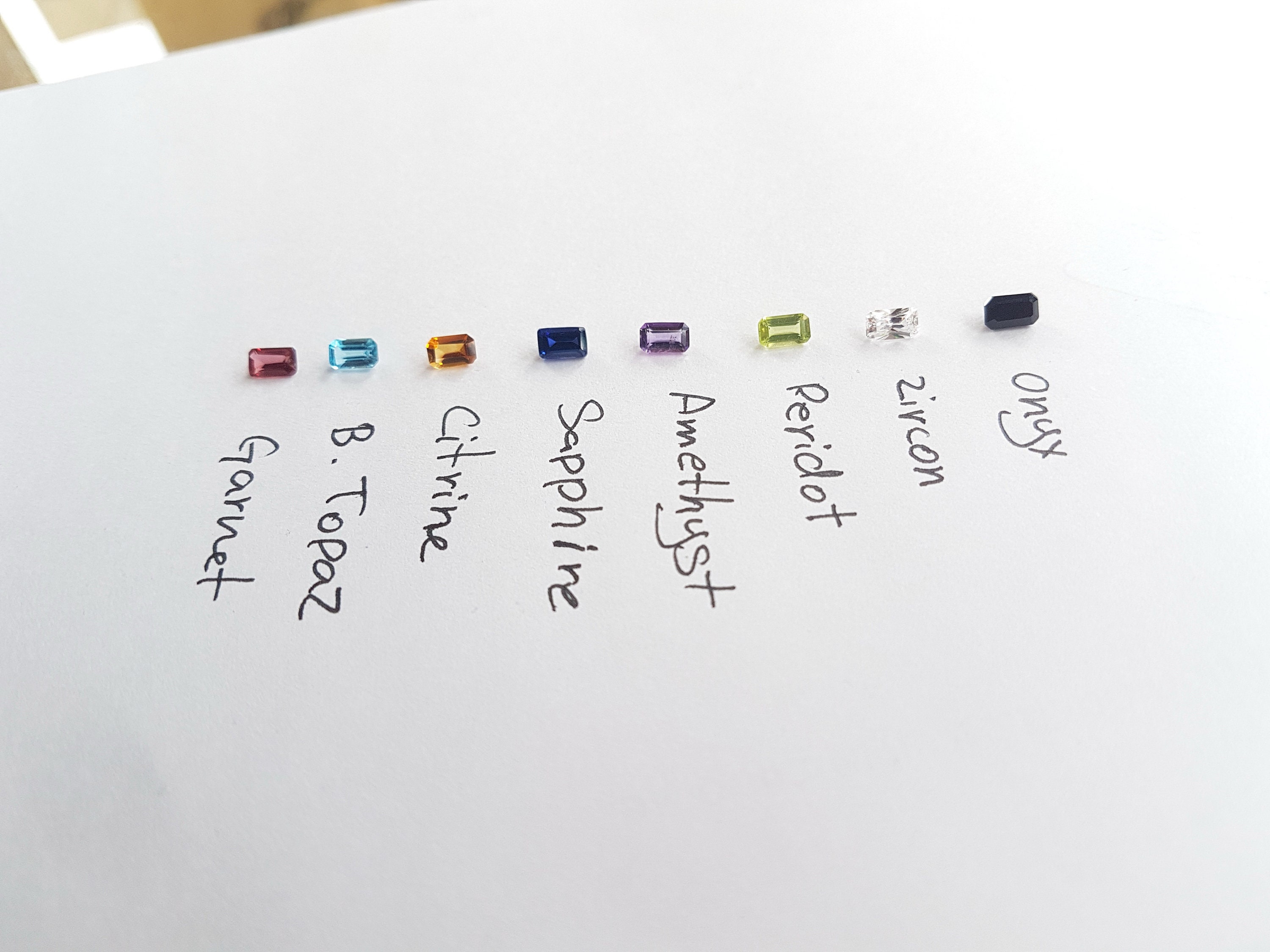 Matte Gold Square Gemstone ring | Etsy