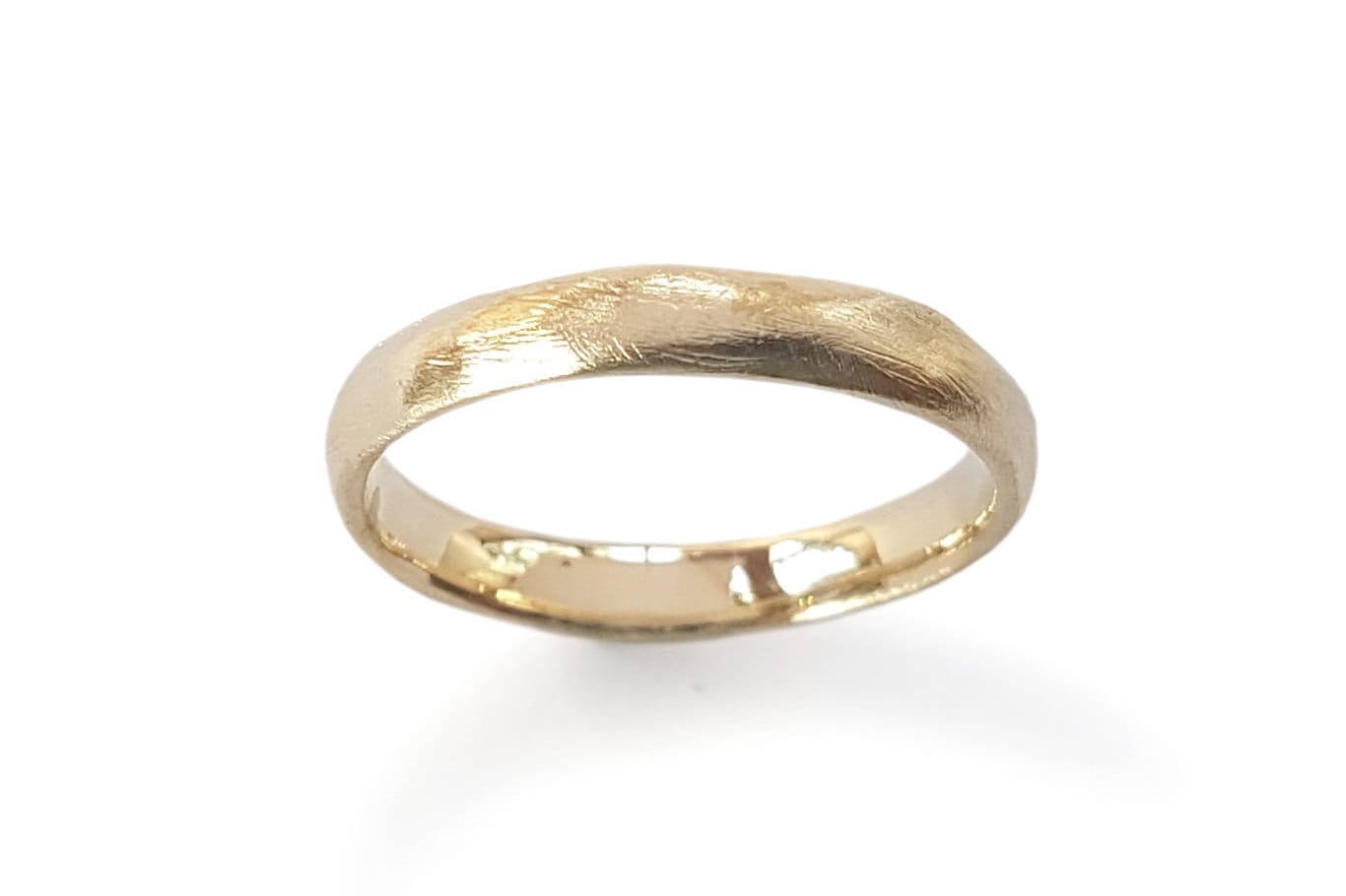 Simple matte gold wedding ring | Etsy