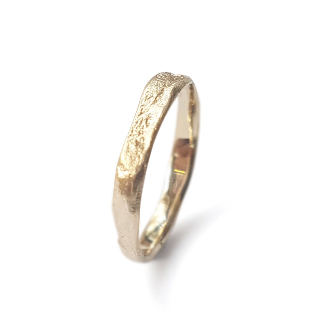 Matte Gold Wedding Band | Etsy