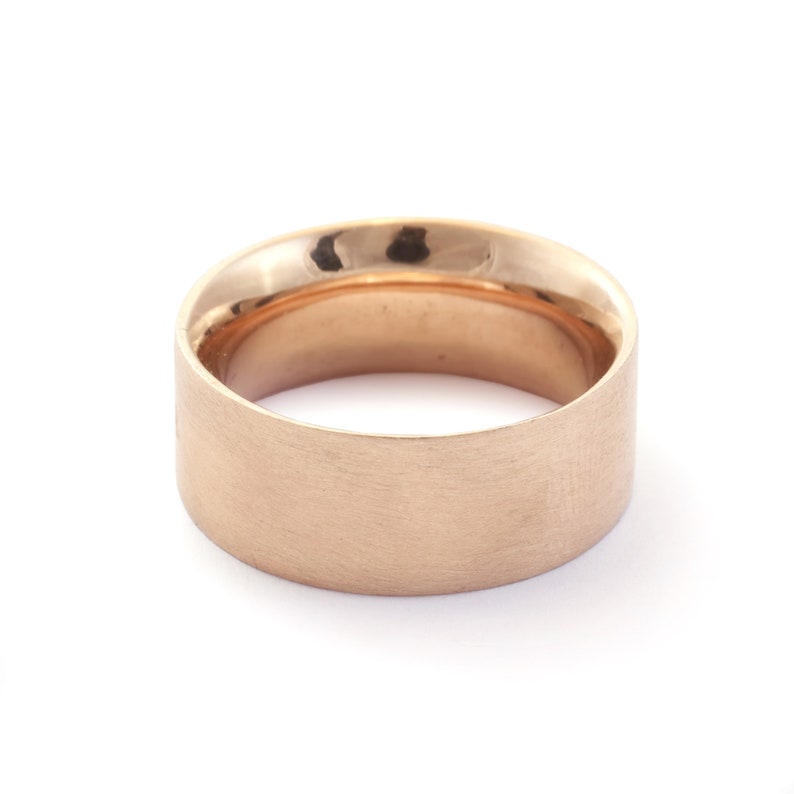 Classic Brush Finish Gold Wedding Ring - Etsy