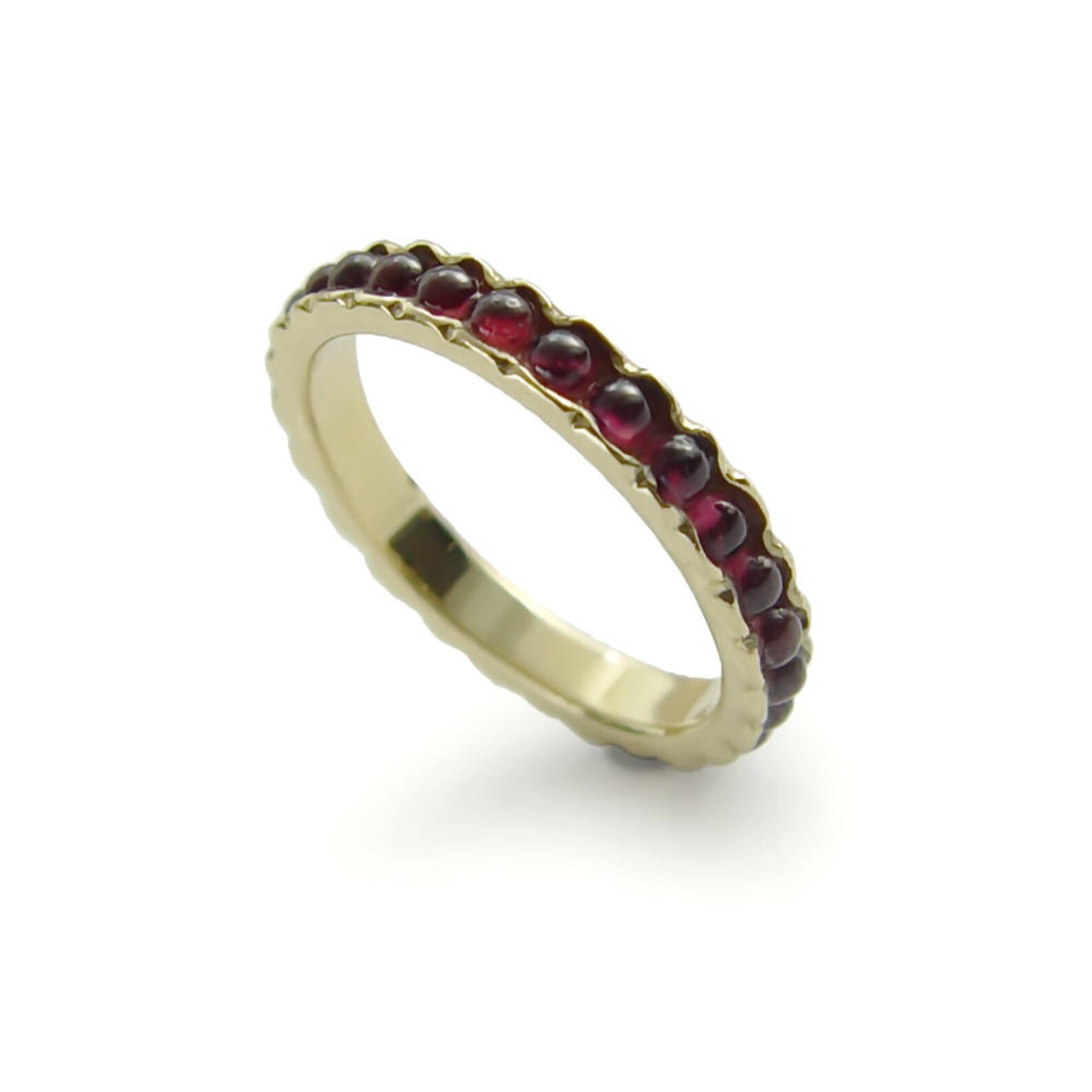 Garnet and Gold Infinity Ring - Etsy