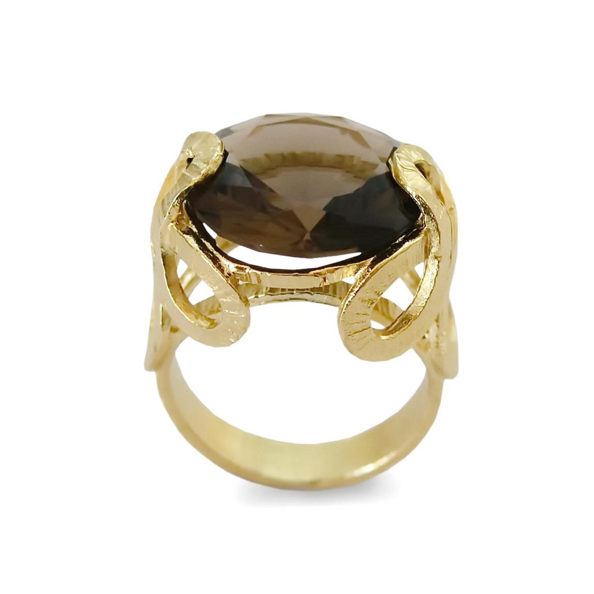 Smoky Quartz Gold Ring Gold Estate Ring 14k Yellow Gold - Etsy