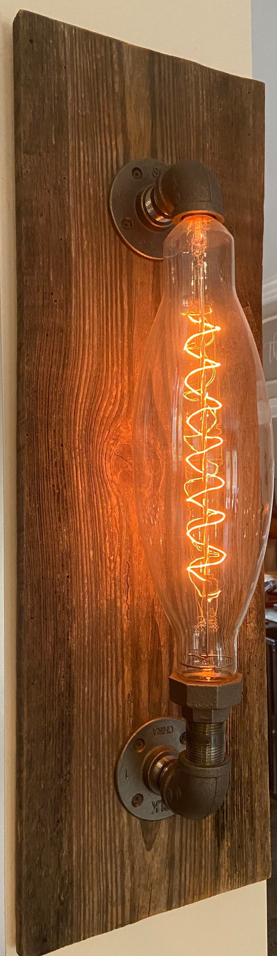 Rustic Large Edison Light Fixture - Etsy