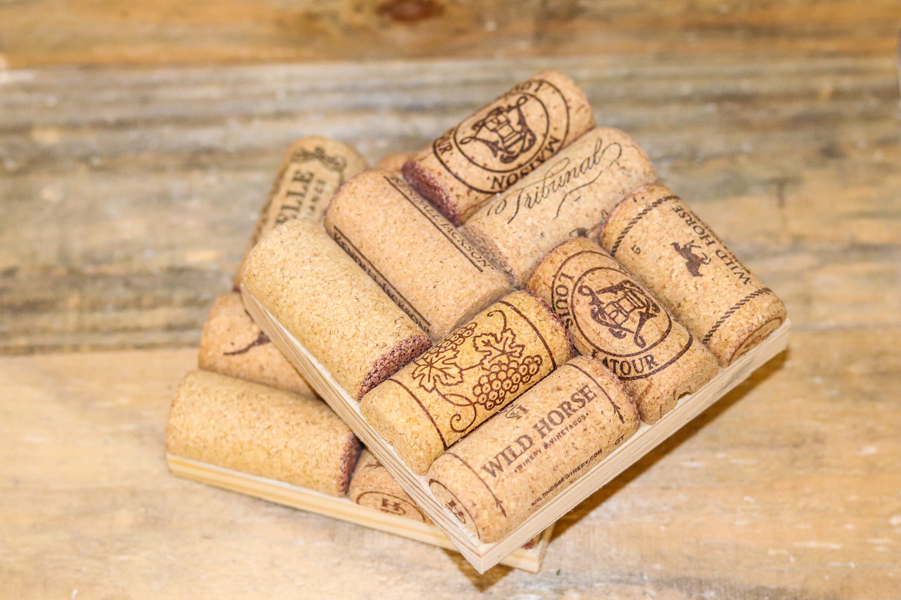 Cork Rustic Wood Coasters - Etsy