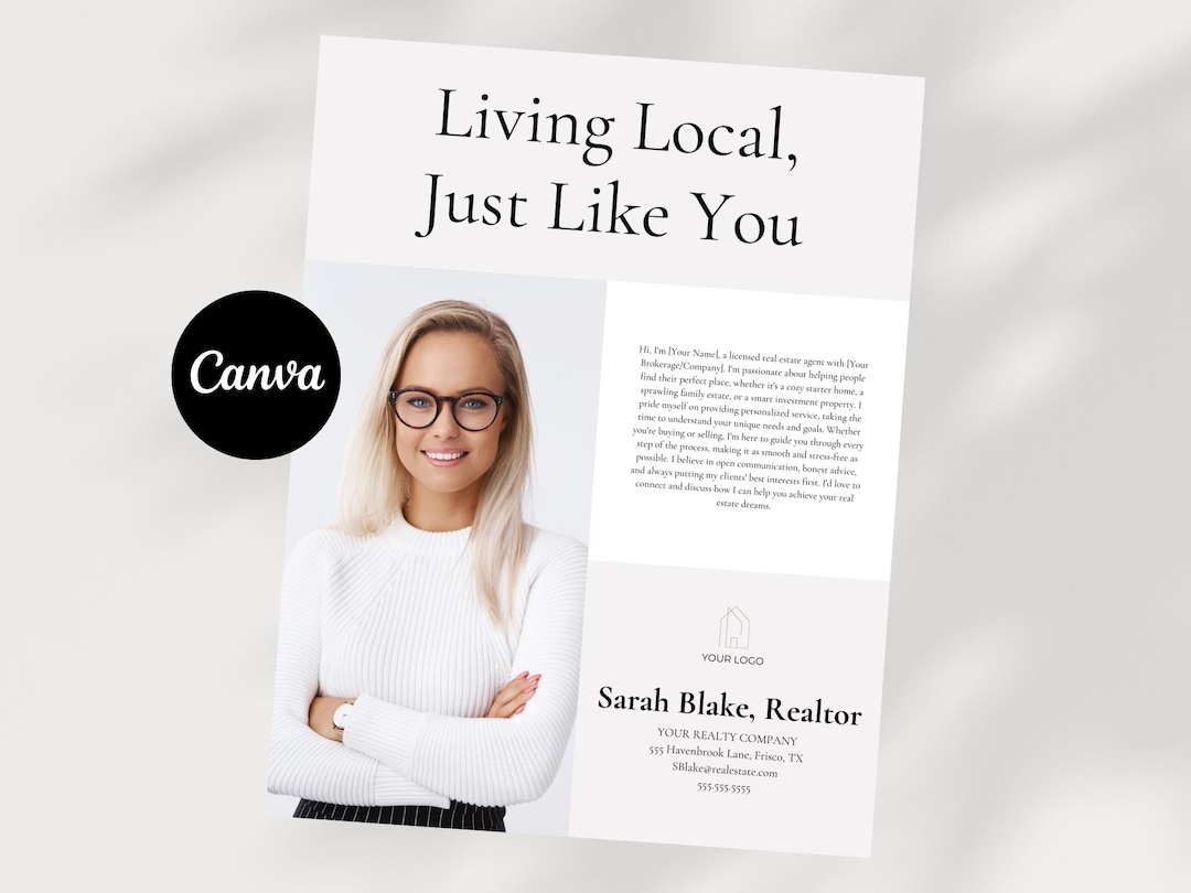 Prospecting Flyer Template | New Agent Flyer | Canva Template I Meet ...