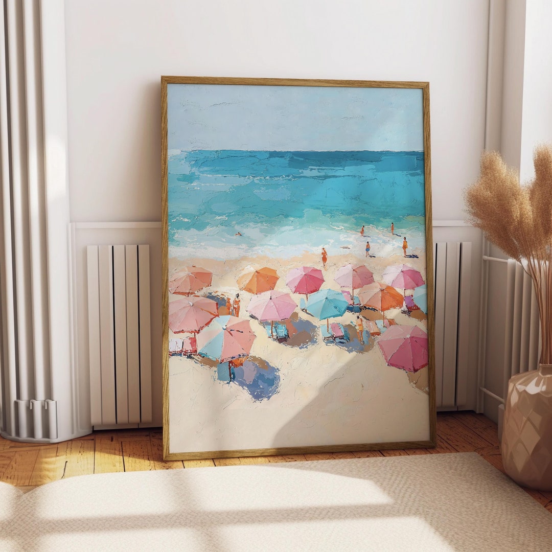 Seaside Print, Beach Wall Art, Ocean Watercolor, Beach Print, Coastal ...