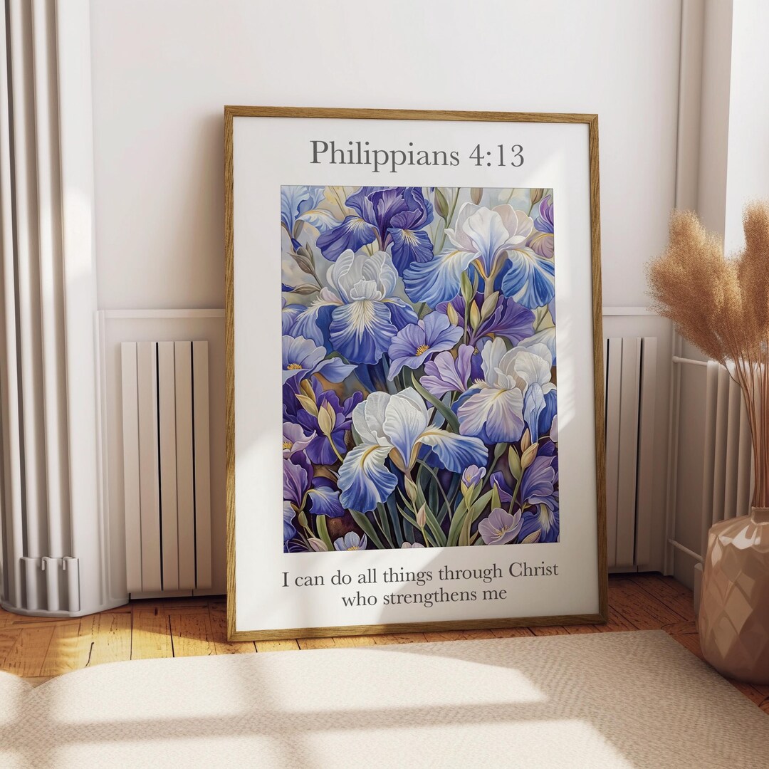 Philippians 4 13 Wall Art, Scripture Wall Art, Bible Verse Print, Bible ...