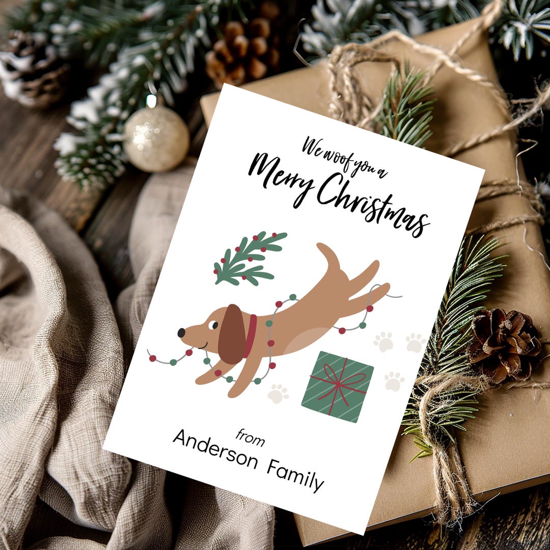 Christmas Card Template, Editable Holiday Card, Christmas Card, Holiday ...