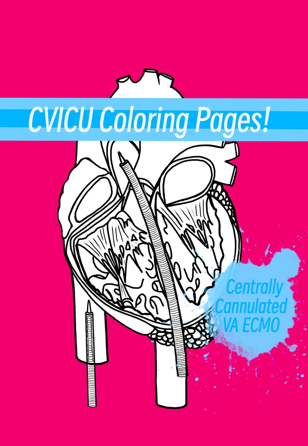 Centrally Cannulated VA ECMO Coloring Sheet;icu Nurse Coloring Sheet ...