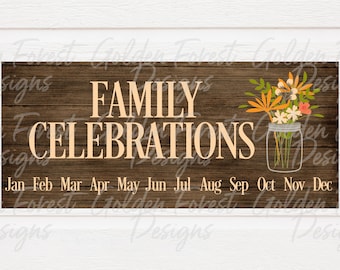 Family Celebrations Board - Etsy