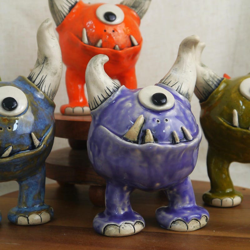 Scary Monster Ceramic - Etsy UK