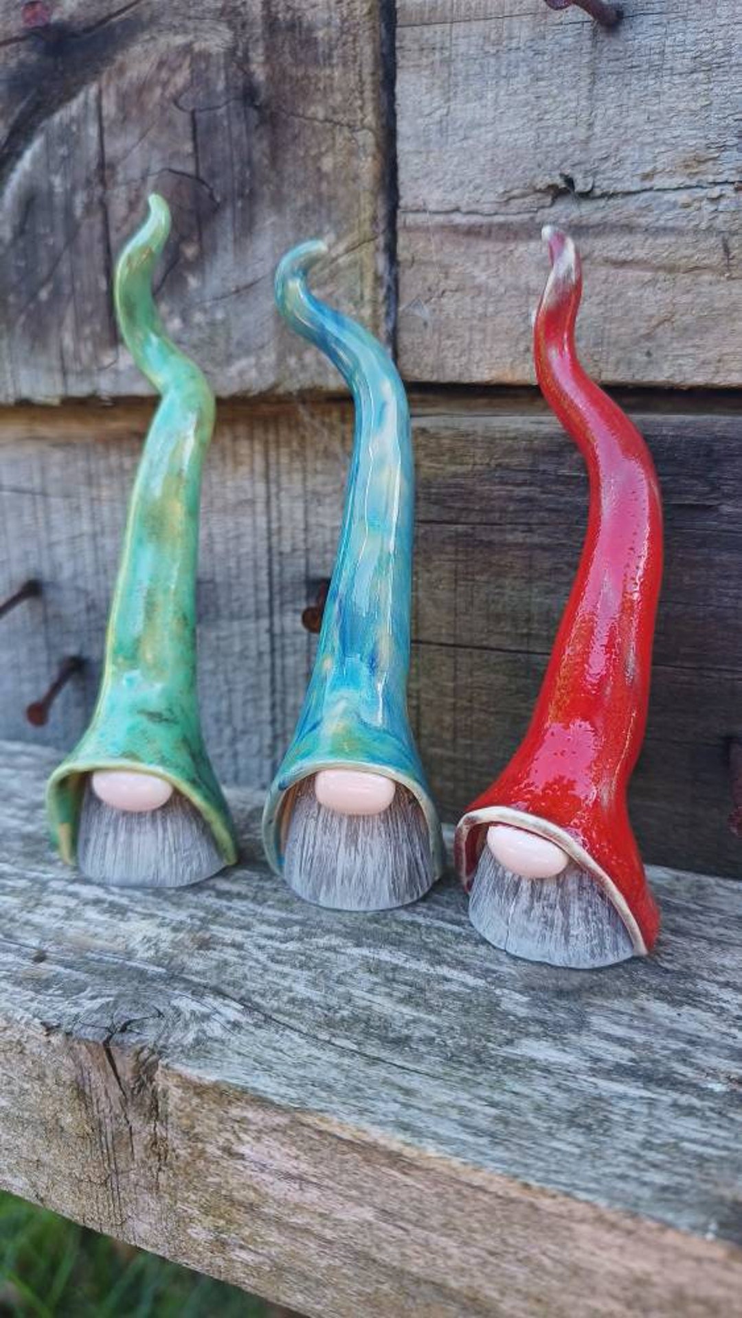 Ceramic Wizard Gnome - Handmade Pottery Gnome - Unusual Gift - Quirky ...