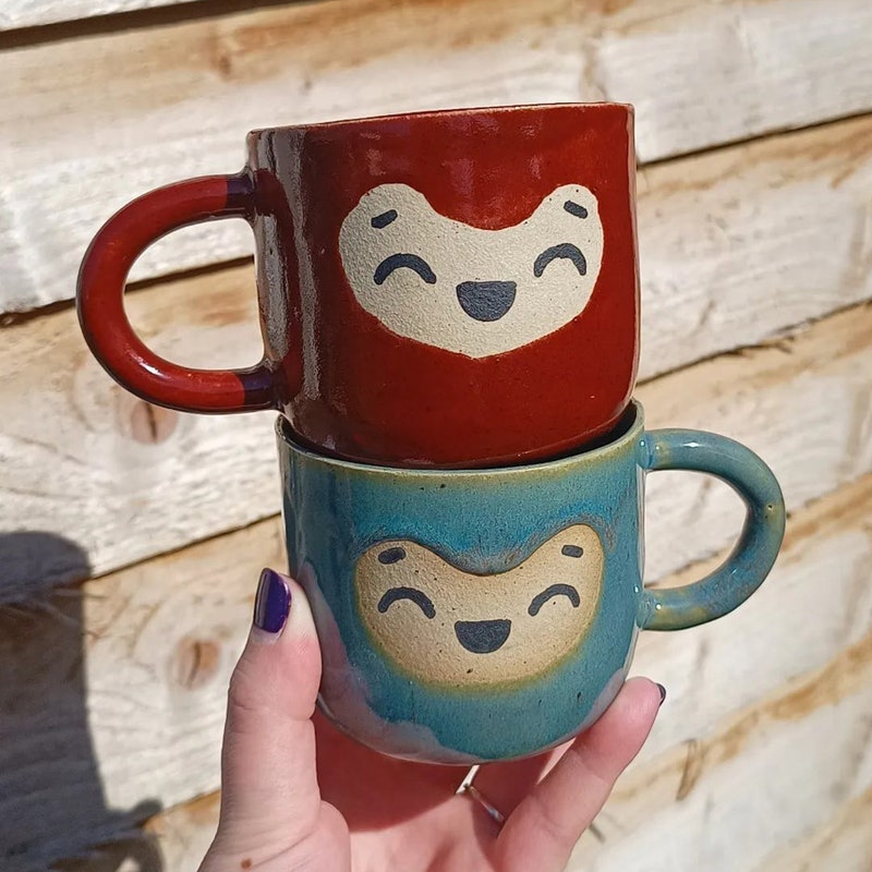 Happy Face Mug - Etsy