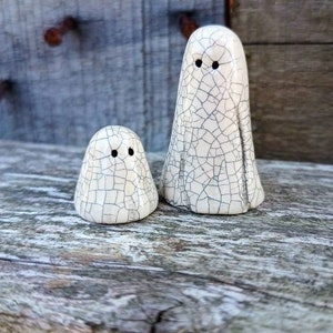 Pocket Ghost - Handmade Ceramic Crackle Ghosts - Halloween Decorations ...