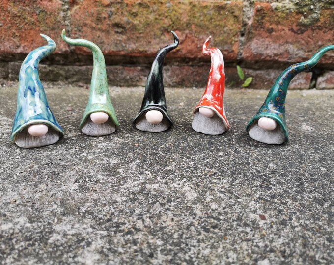 Ceramic Wizard Gnome Handmade Pottery Gnome Unusual Gift - Etsy