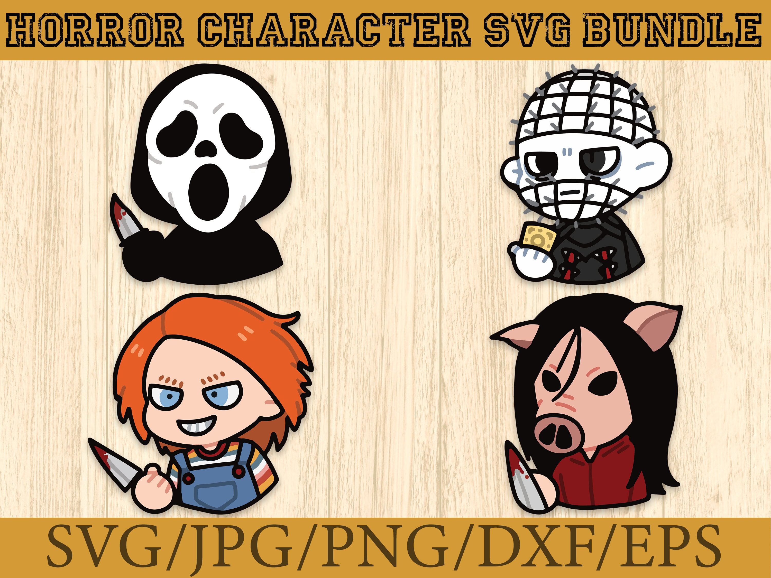 Horror Character SVG, Horror Character Mega Bundle, 20 Designs Horror ...