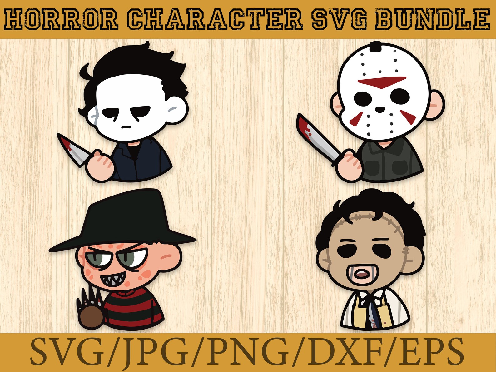 Horror Character SVG, Horror Character Mega Bundle, 20 Designs Horror ...