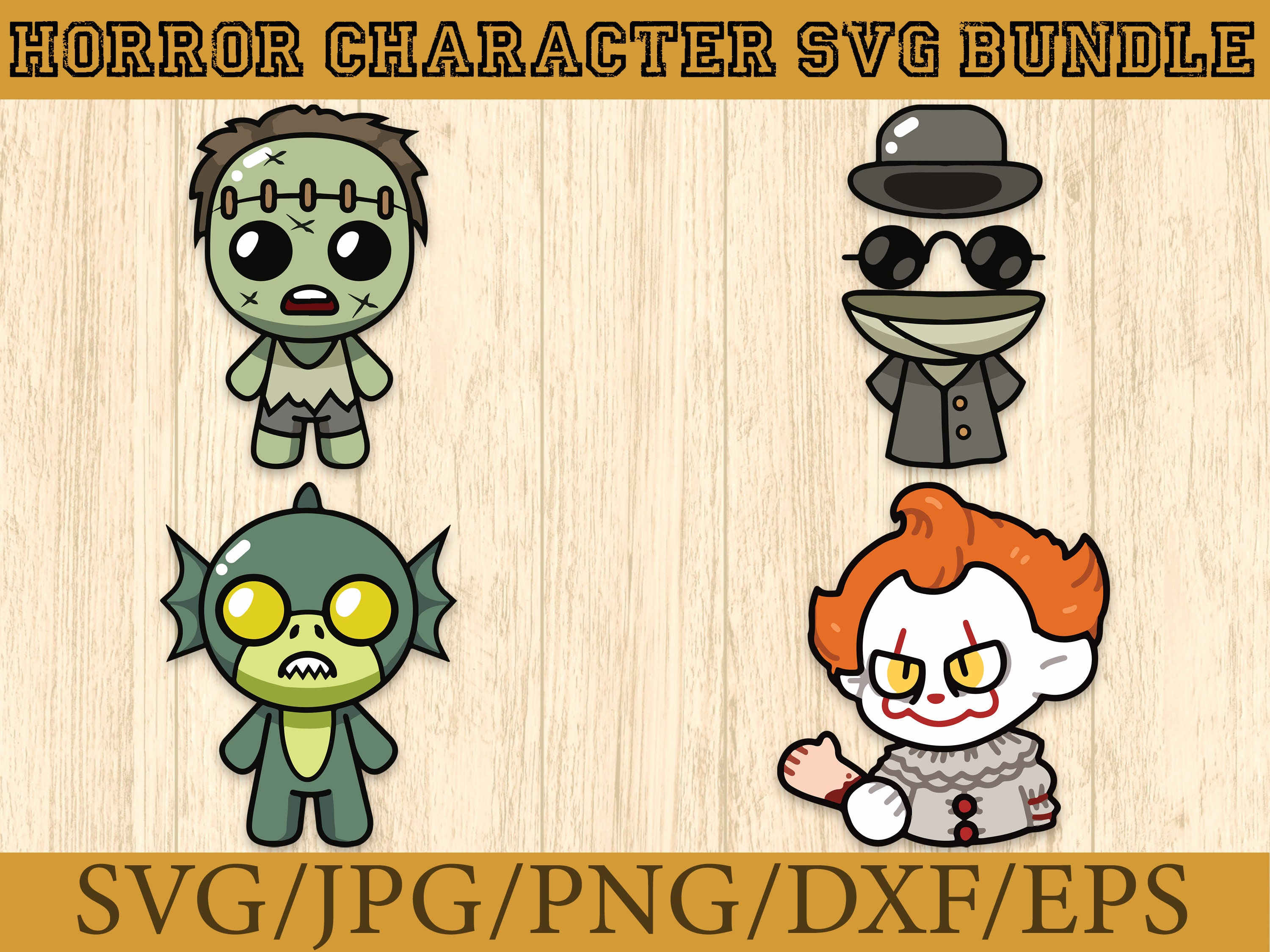 Horror Character SVG, Horror Character Mega Bundle, 20 Designs Horror ...