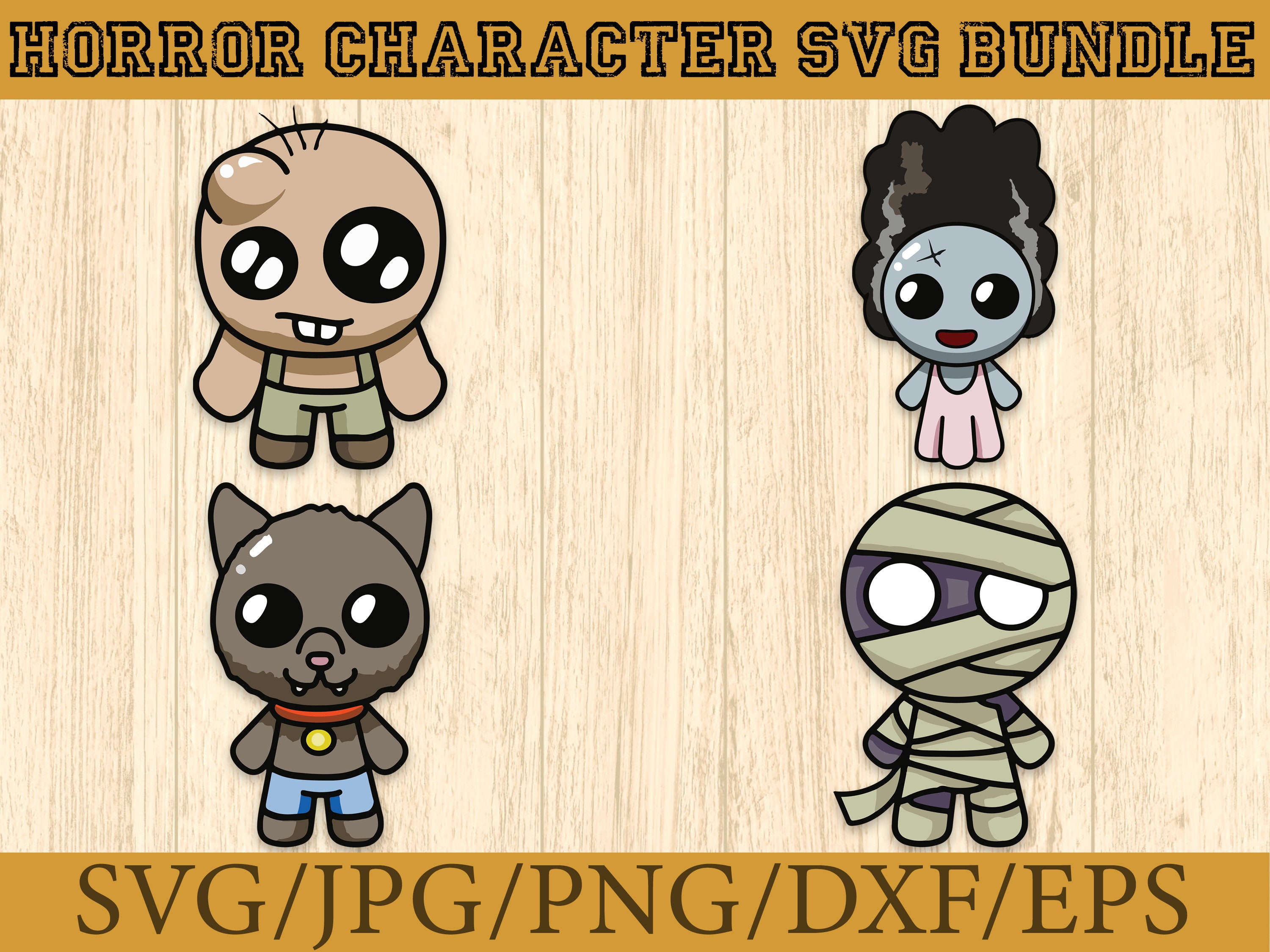 Horror Character SVG, Horror Character Mega Bundle, 20 Designs Horror ...