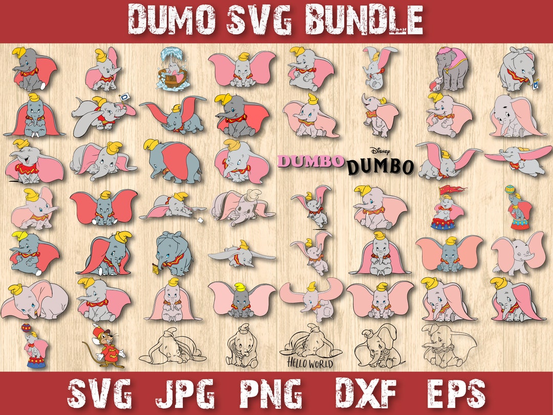 Dumbo SVG, Dumbo Mega Svg Bundle, 55 Designs Dumbo Svg Bundle, Dumbo ...