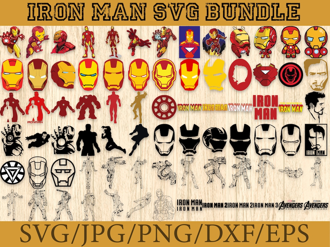 Iron Man SVG, Iron Man Mega SVG Bundle, 78 Designs Iron Man Svg Bundle ...