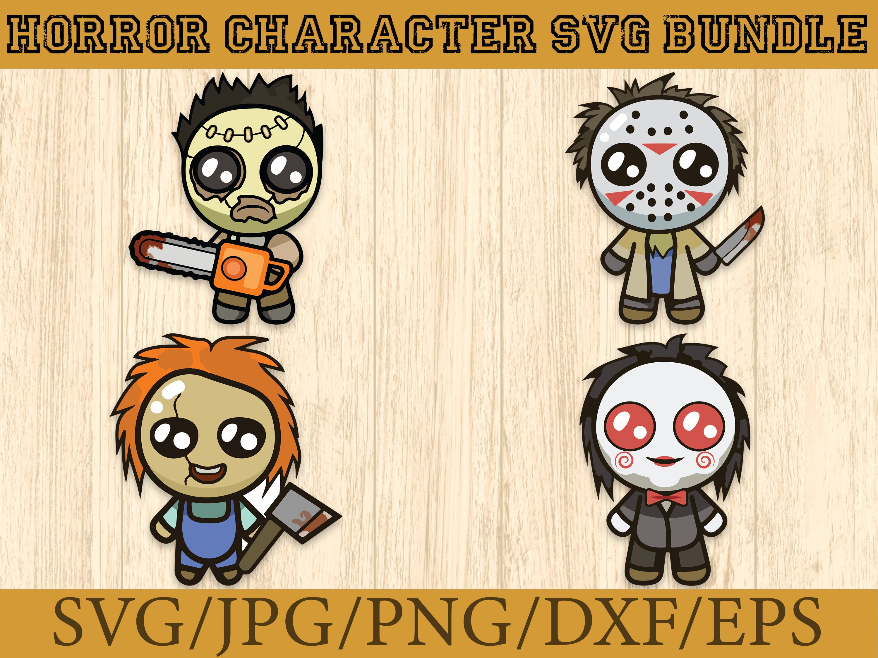 Horror Character SVG, Horror Character Mega Bundle, 20 Designs Horror ...