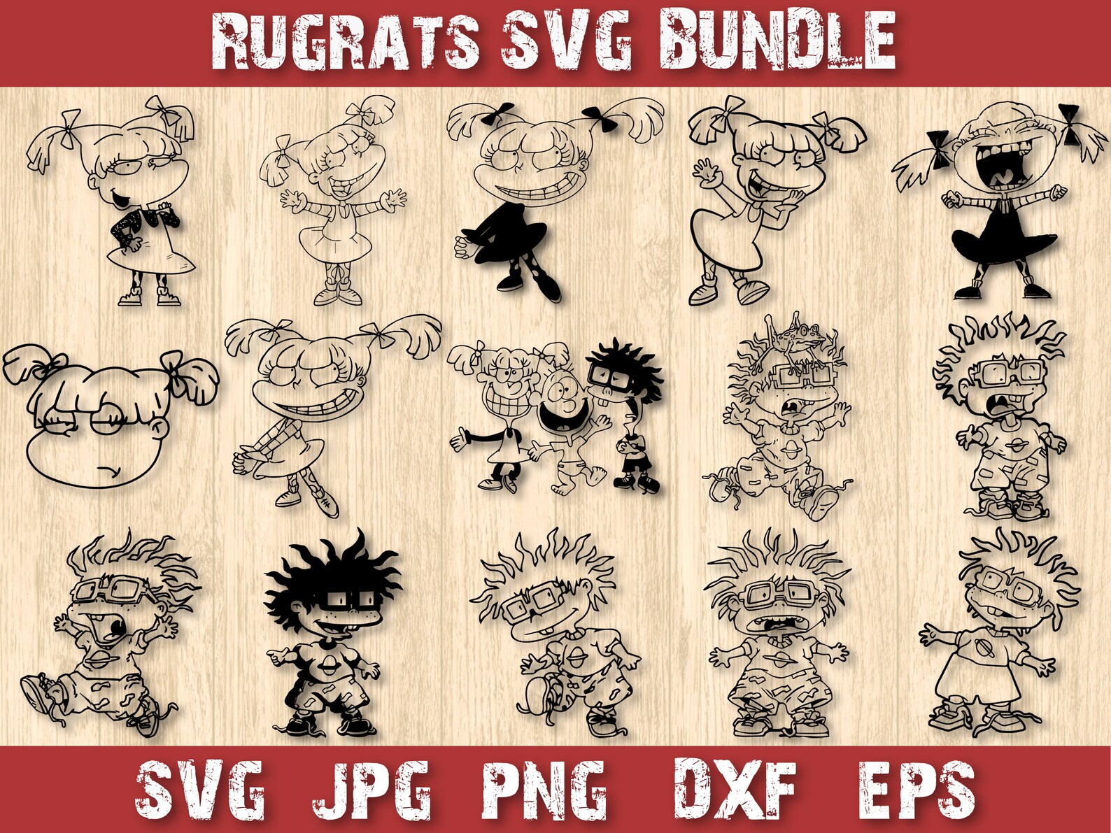 Rugrats SVG, Rugrats Mega Bundle, 56 Designs Rugrats Svg Bundle ...