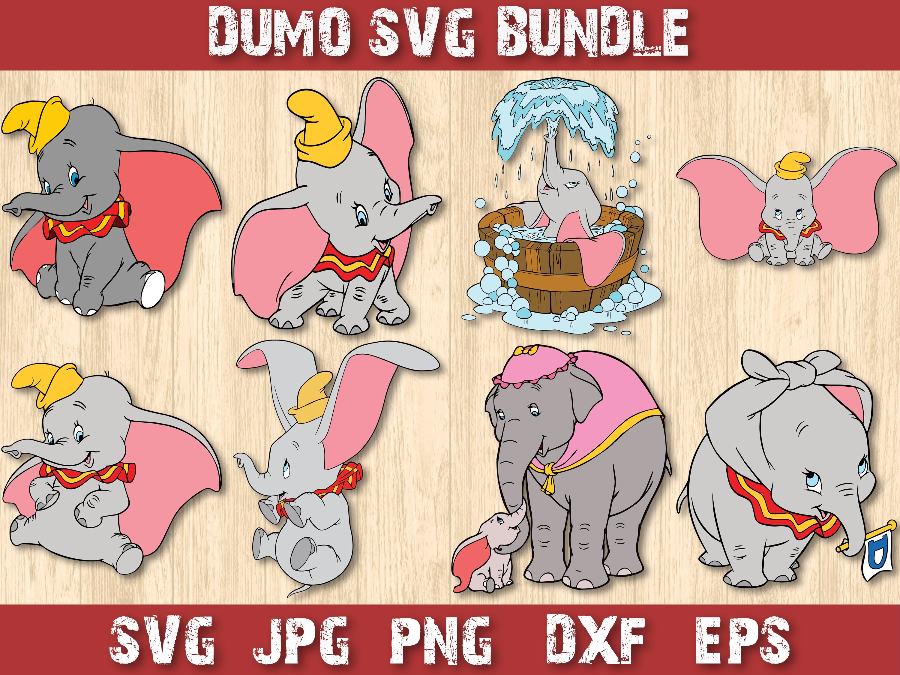 Dumbo SVG, Dumbo Mega Svg Bundle, 55 Designs Dumbo Svg Bundle, Dumbo ...