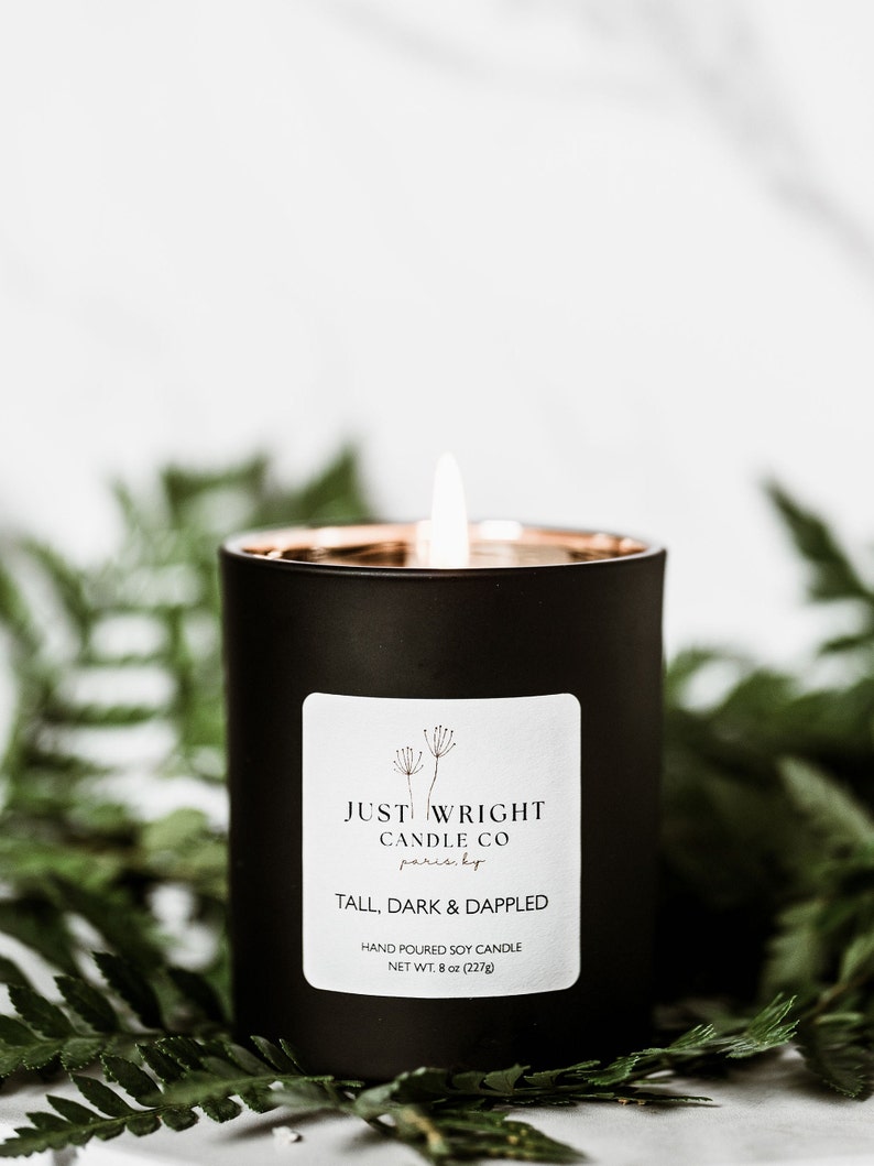 Tall, Dark & Dappled Candle Handmade Luxury Soy Wax Candles Equestrian Horse Lovers Horses Small ...