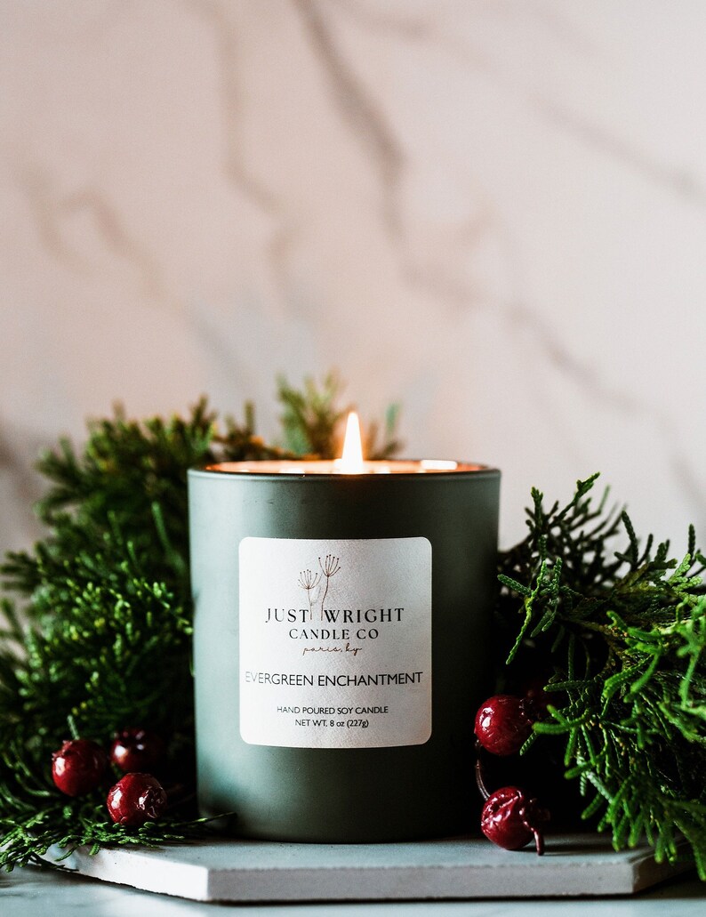 Evergreen Enchantment Candle Handmade Luxury Soy Wax Candles Season ...