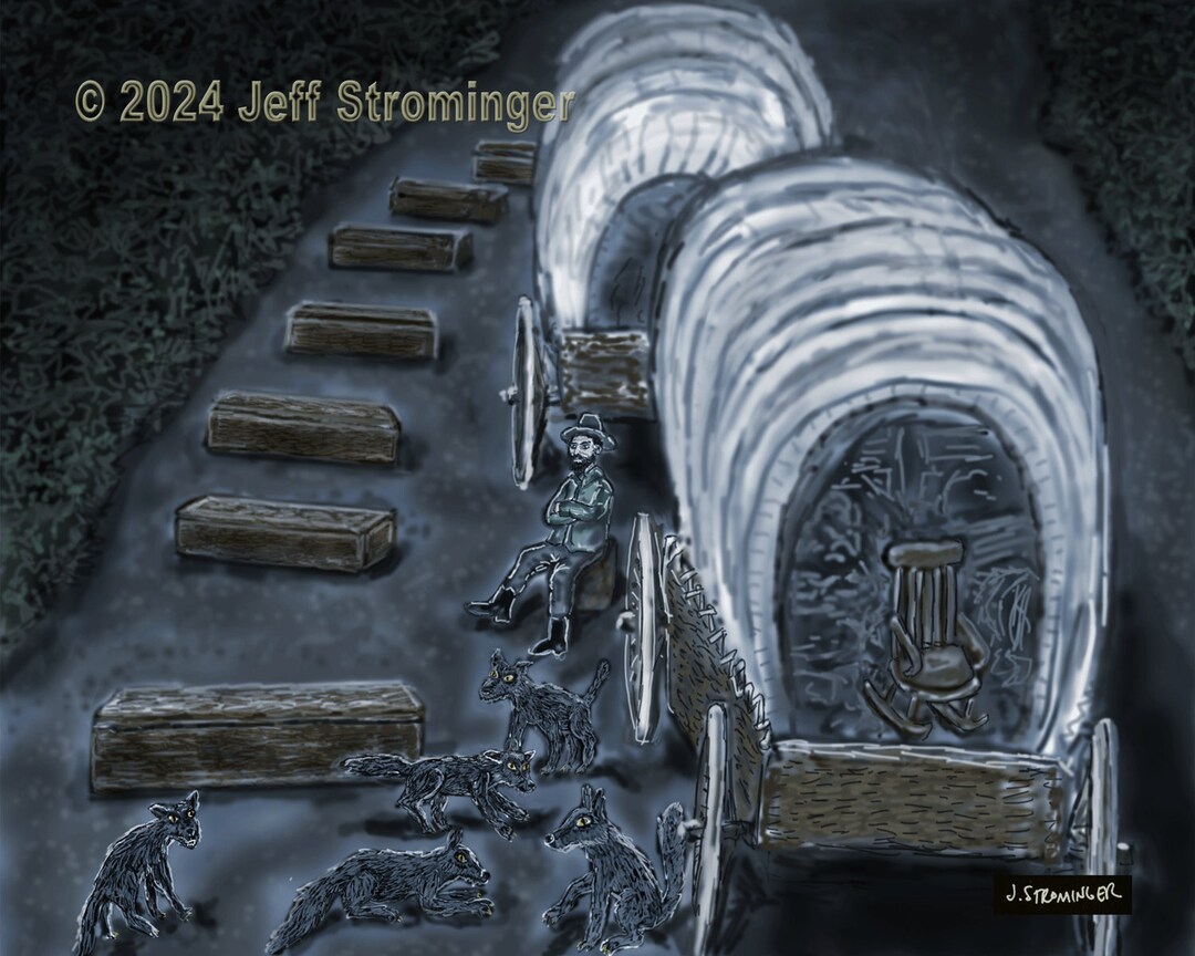 Row of Coffins 8x10 Collectible Concept Art Signed by Jeff Strominger ...