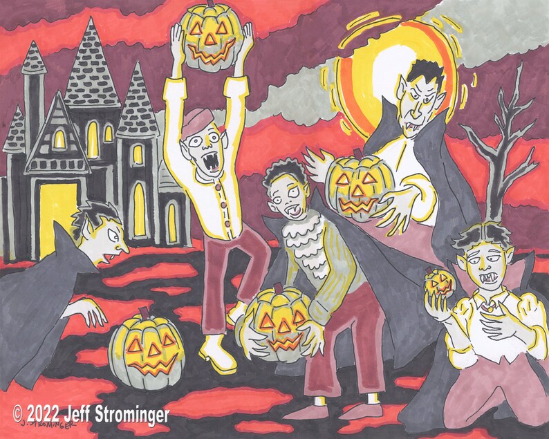 Vampires With Jack-o-lanterns 2022 - Etsy