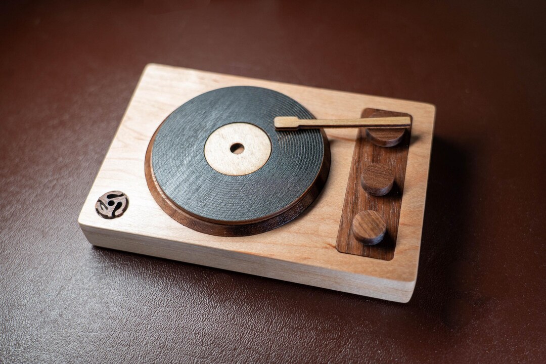Vintage Record Player Decor Handmade in Walnut & Maple - Etsy