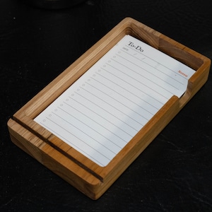 To-do List Note Card Holder Made From Teak - Personalization Available ...
