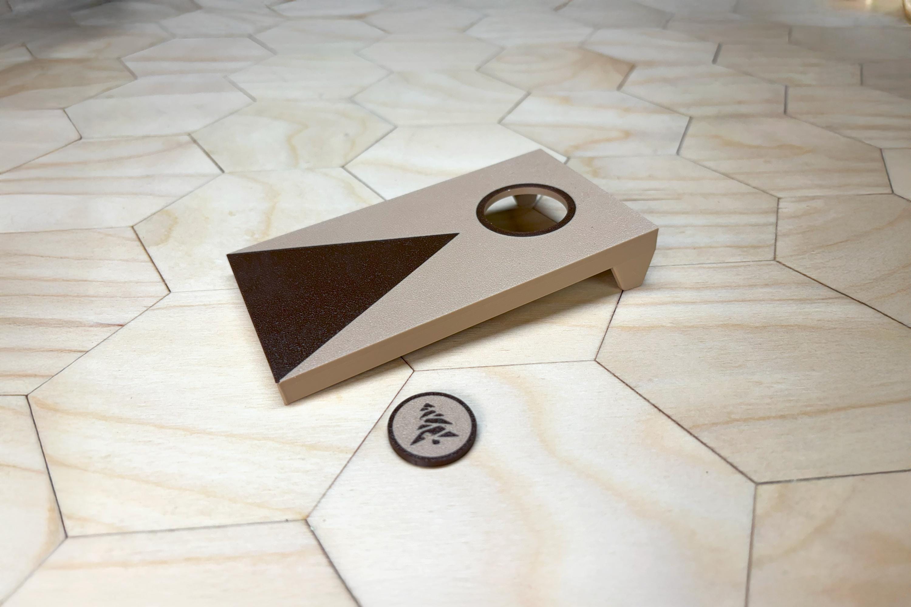 3D Printed Coinhole Board Game: Mini Travel Cornhole - Desk Tabletop ...