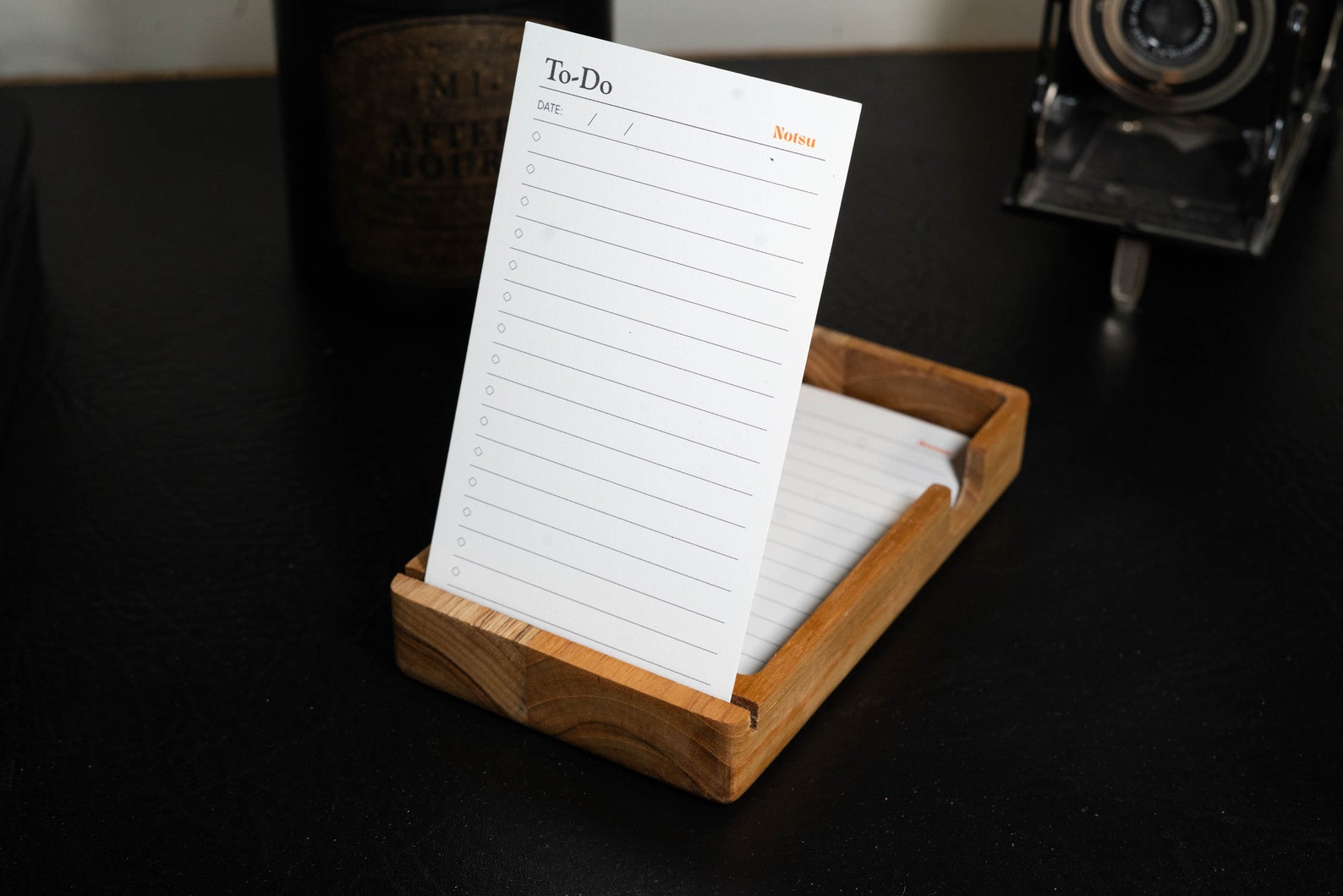 To-do List Note Card Holder Made From Teak Personalization Available - Etsy