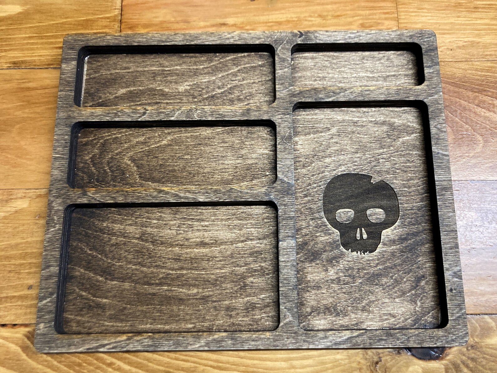 EDC Nightstand Dump Tray - Wood Valet Tray - Personalization Available ...