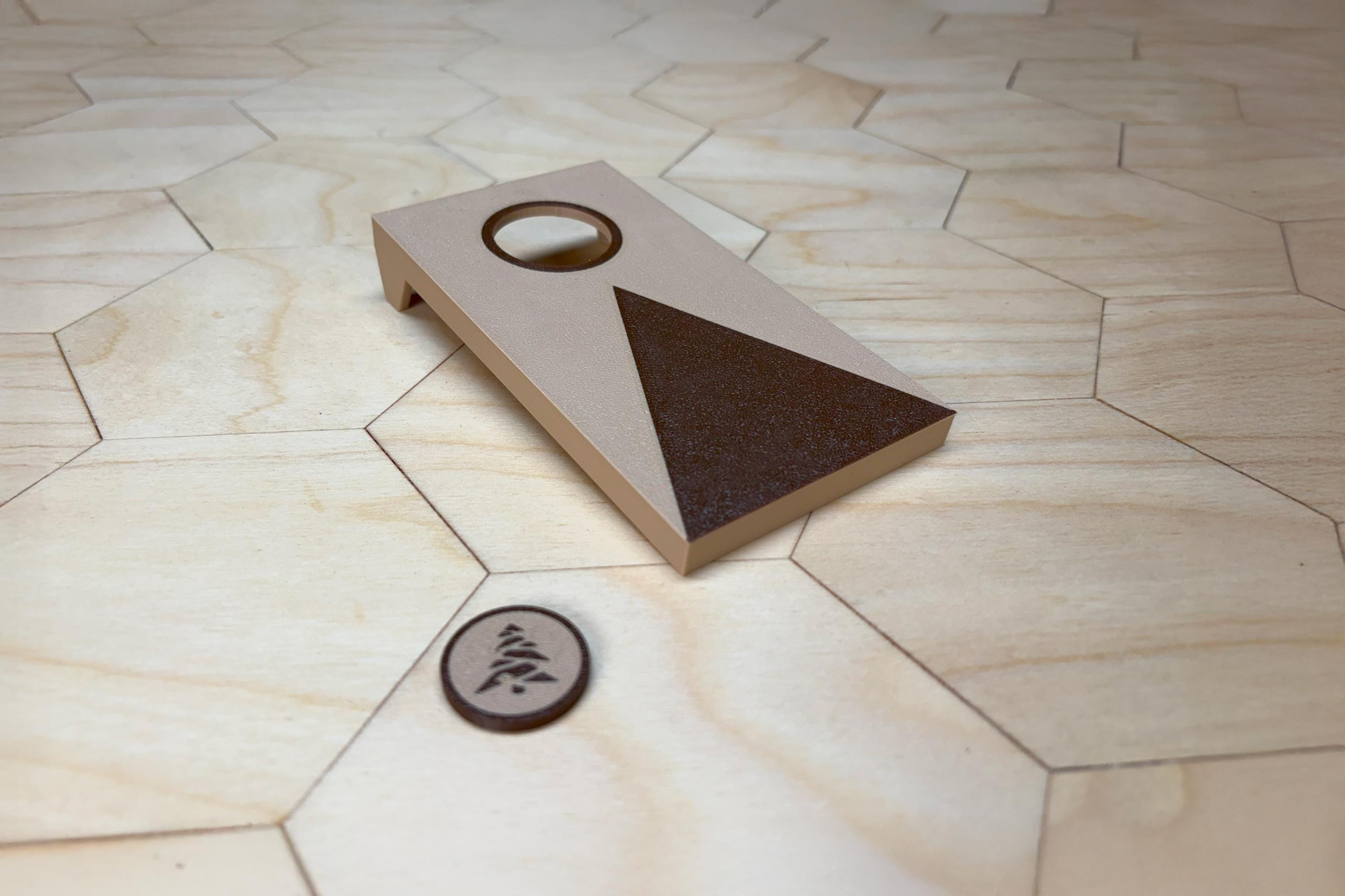 3D Printed Coinhole Board Game: Mini Travel Cornhole - Desk Tabletop ...